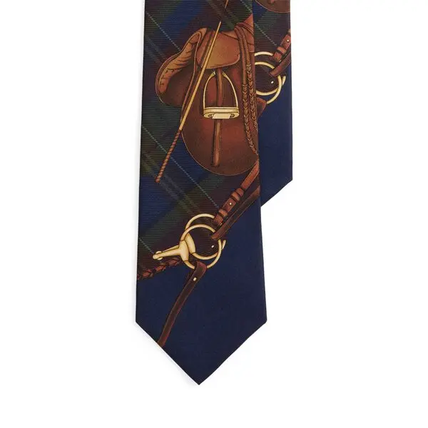 Ralph Lauren Graduate Equestrian-plaid Silk Tie