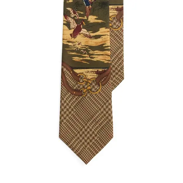 Ralph Lauren Graduate Duck-print Silk Tie