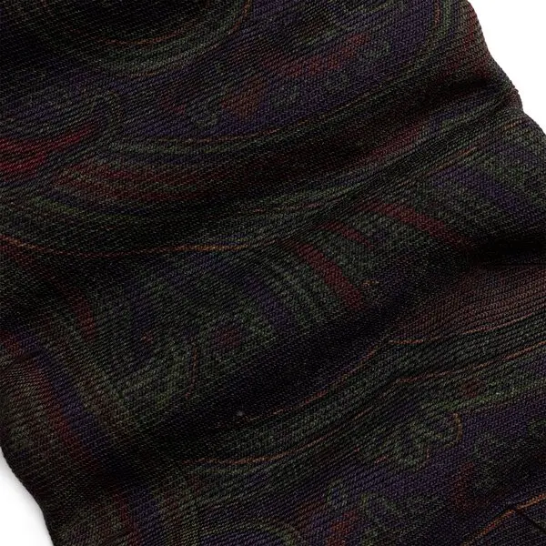 Ralph Lauren Graduate Paisley Wool Challis Tie - Purple Multi