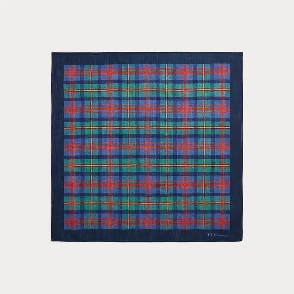 Ralph Lauren Plaid-print Wool Bandanna