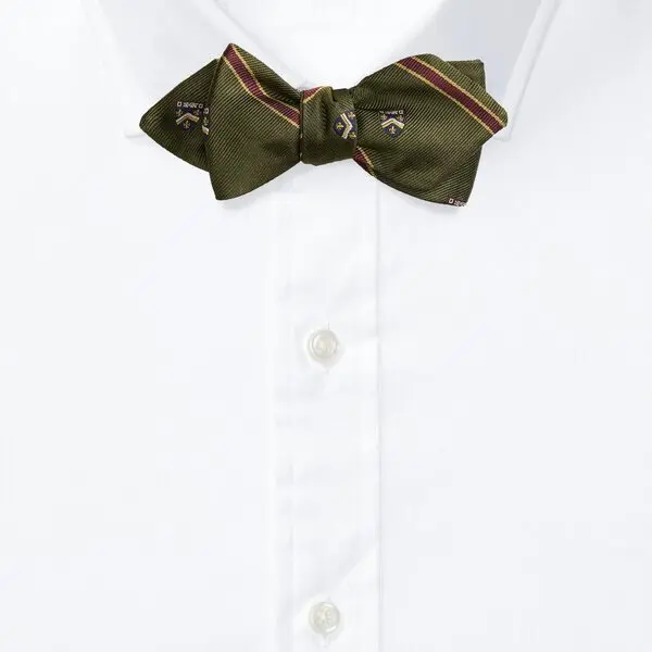 Ralph Lauren Striped Silk Club Bow Tie