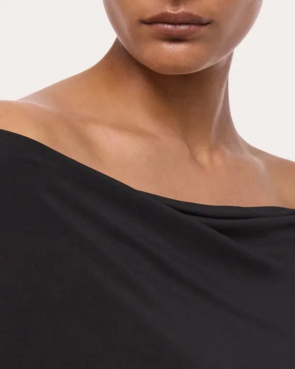 Helmut Lang Jersey Long-sleeve Cowl Neck Top
