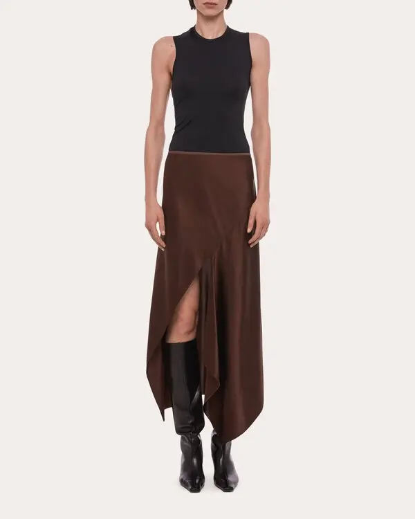 Helmut Lang Silk Handkerchief Slip Skirt