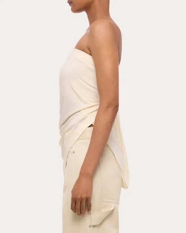 Helmut Lang Stretch Jersey Twisted Tube Top