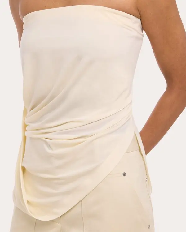 Helmut Lang Stretch Jersey Twisted Tube Top