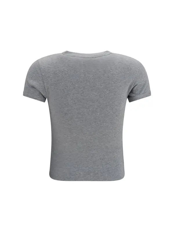 Saint Laurent Fitted Cotton T-shirt With Embroidered Logo