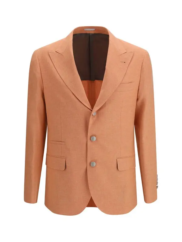 Brunello Cucinelli Deconstructed Jacket In Mouliné Fabric