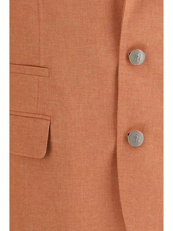 Brunello Cucinelli Deconstructed Jacket In Mouliné Fabric