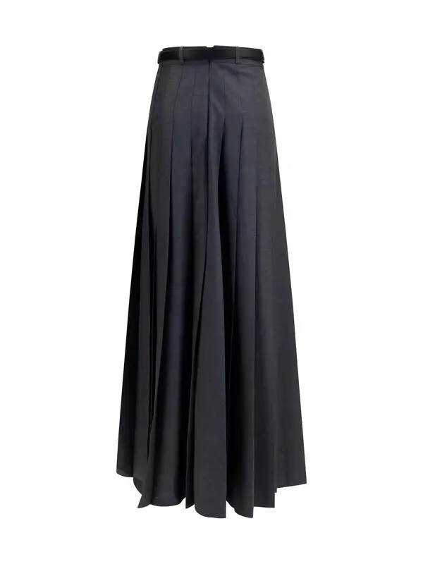 SELF-PORTRAIT Pleated Maxi Skirt