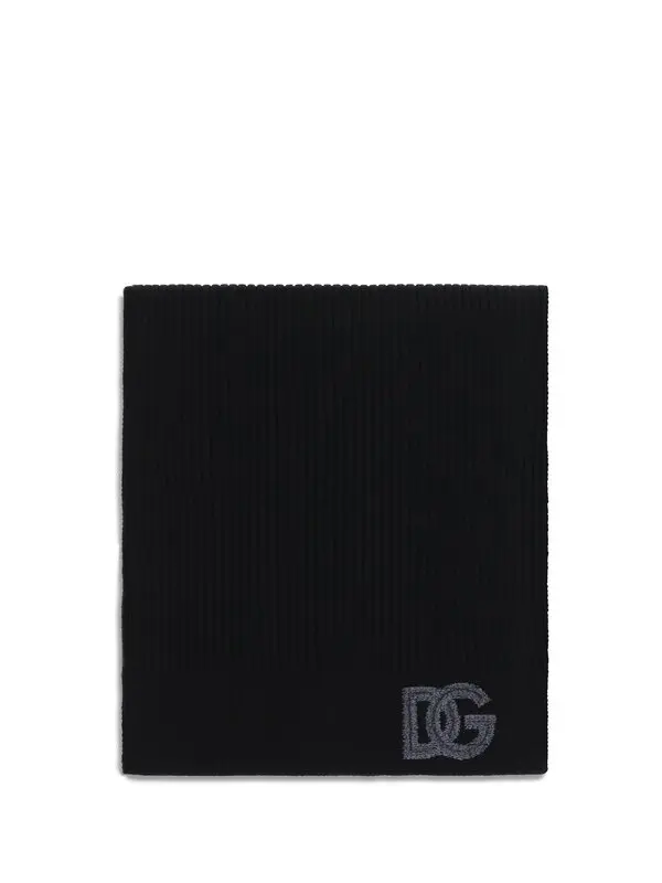 Dolce & Gabbana Ribbed Virgin Wool Scarf