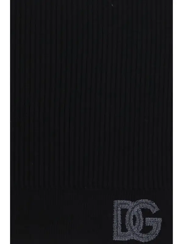 Dolce & Gabbana Ribbed Virgin Wool Scarf