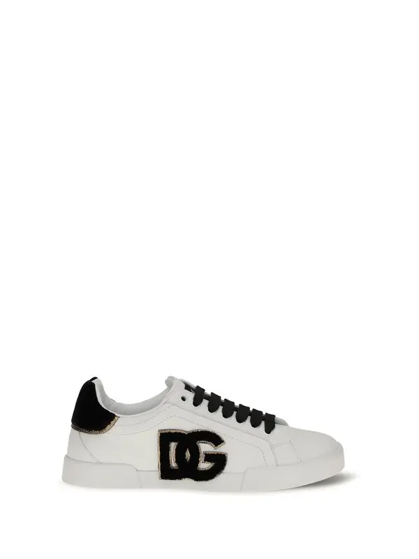 Dolce & Gabbana Leather Sneakers With Logo