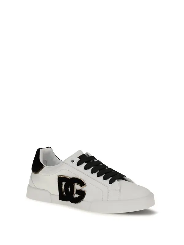 Dolce & Gabbana Leather Sneakers With Logo
