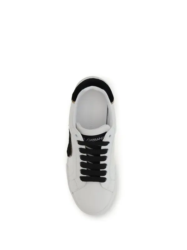 Dolce & Gabbana Leather Sneakers With Logo
