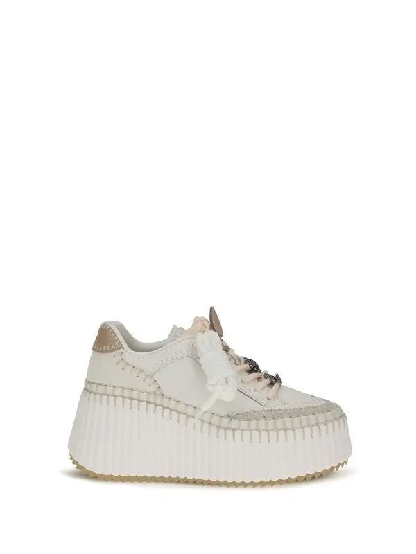Chloé Nama Platform Sneakers - White