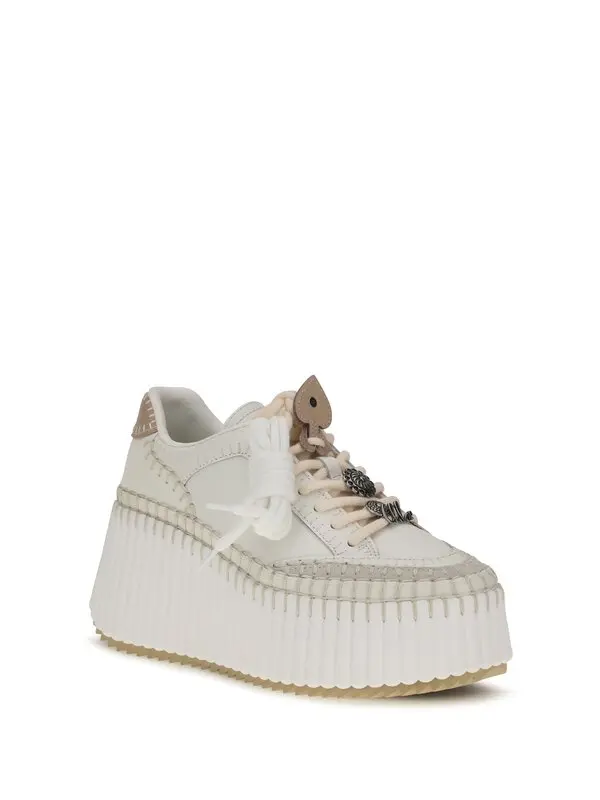 Chloé Nama Platform Sneakers - White