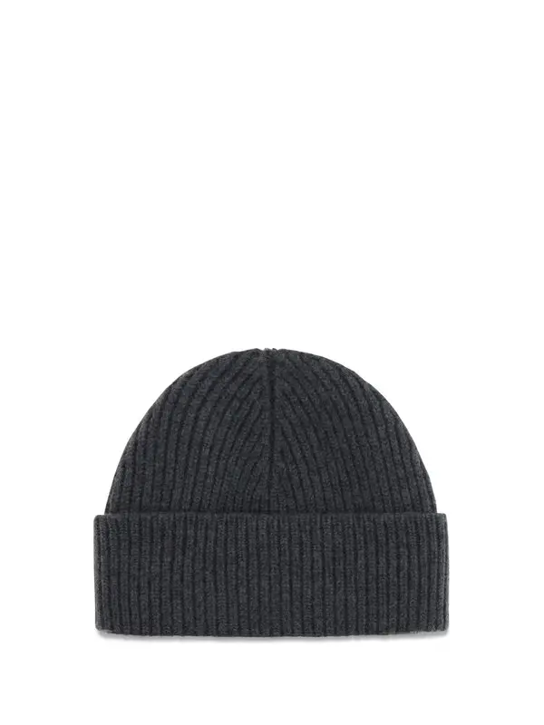 AMI Paris Quota De Coeur Wool Beanie - Gray