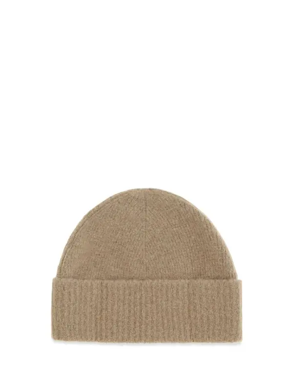 AMI Paris De Coeur Wool Beanie - Cream