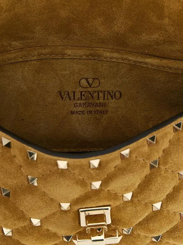 Valentino Garavani Rockstud Spike Small Shoulder Bag - Cream