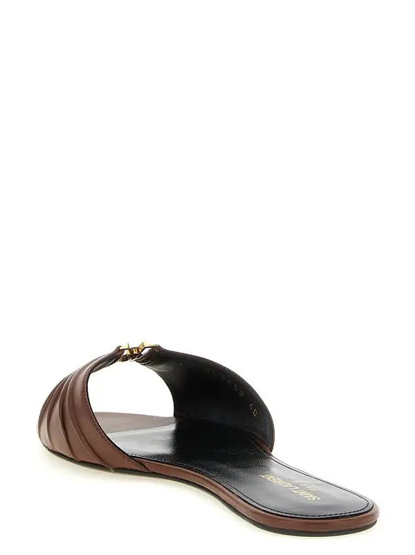 Saint Laurent Babylone Sandals - Brown