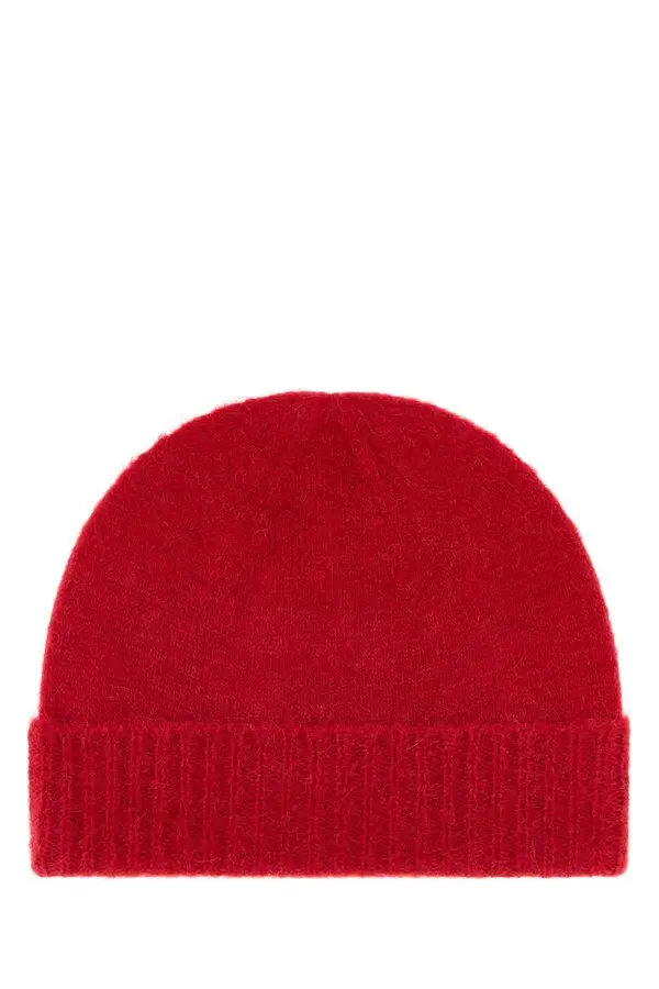 VIVIENNE WESTWOOD Alpaca Blend Fluffy Beanie Hat - Red