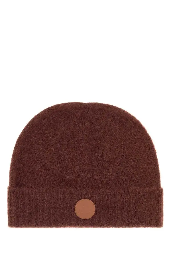 VIVIENNE WESTWOOD Alpaca Blend Fluffy Beanie Hat - Brown