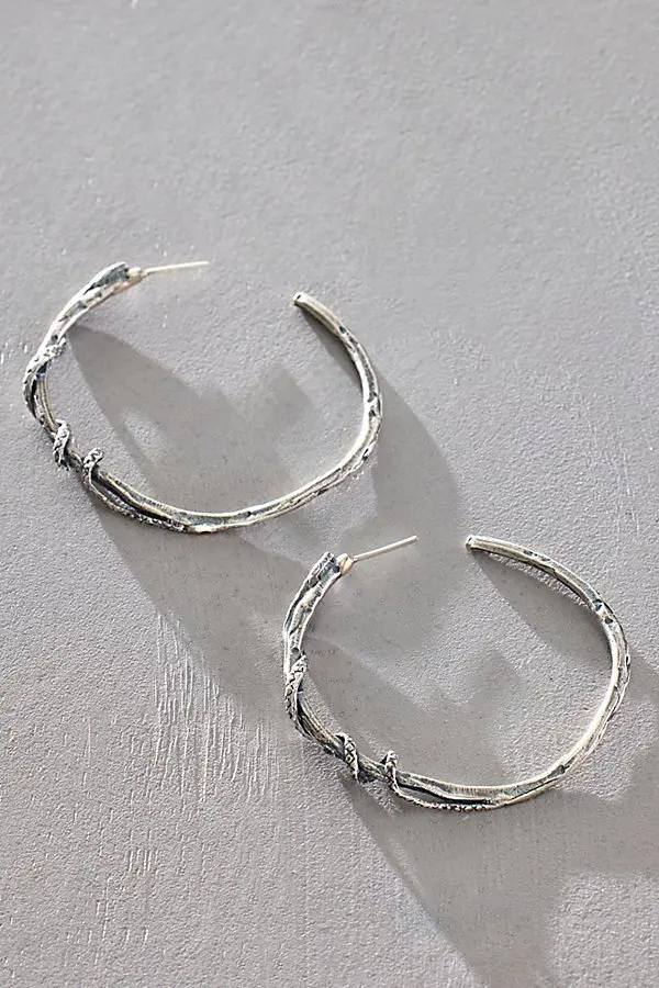 ALKEMIE Sterling Serpent Wrap Hoops