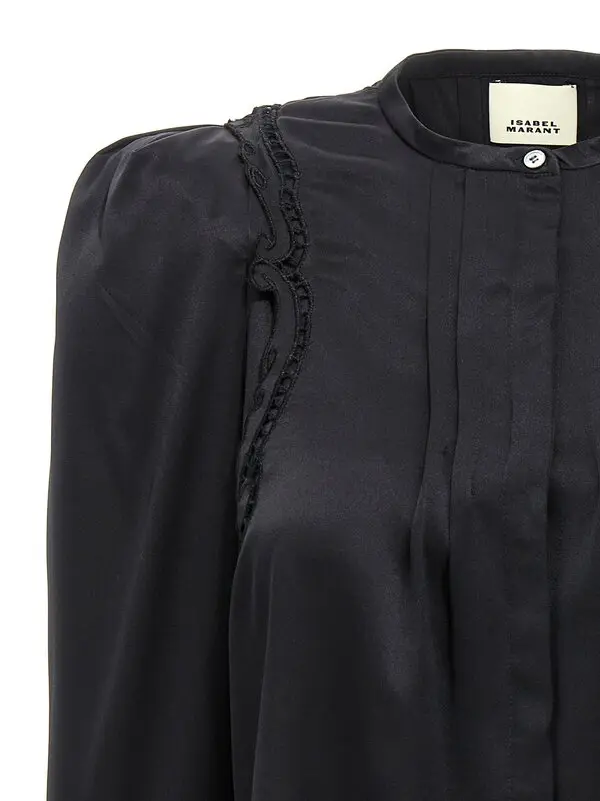 Isabel Marant Étoile Joanea Silk Blend Embroidered Shirt