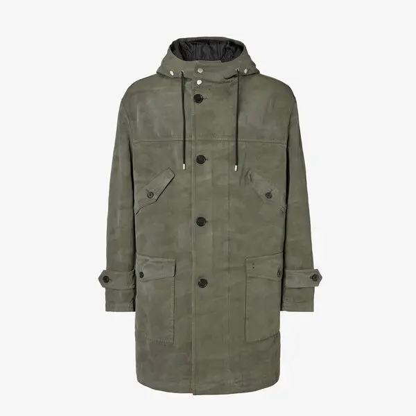 Fendi Patchwork Cotton Midi Parka