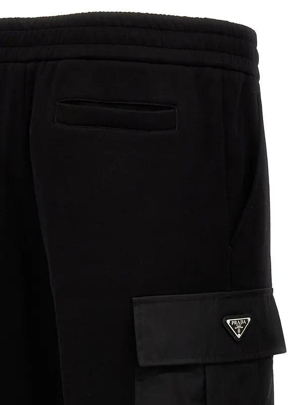 Prada Nylon Insert Cargo Joggers