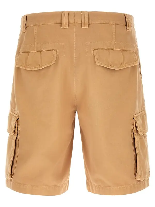 Brunello Cucinelli Cotton Cargo Bermuda Shorts - Cream