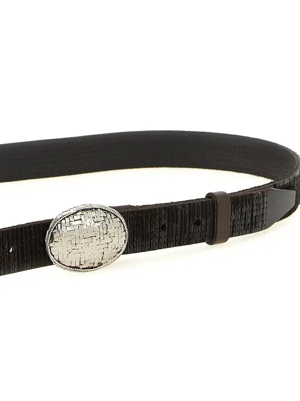 Brunello Cucinelli Textured Leather Belt