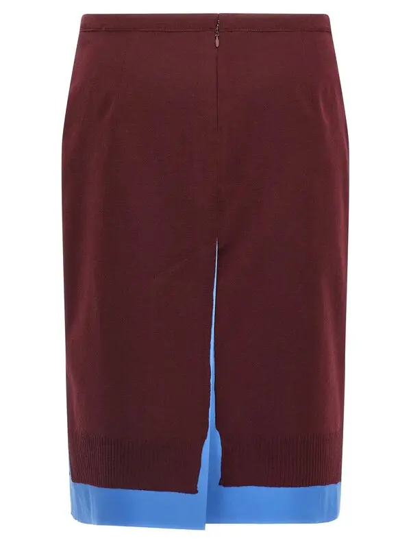 Miu Miu Double Layer Midi Skirt