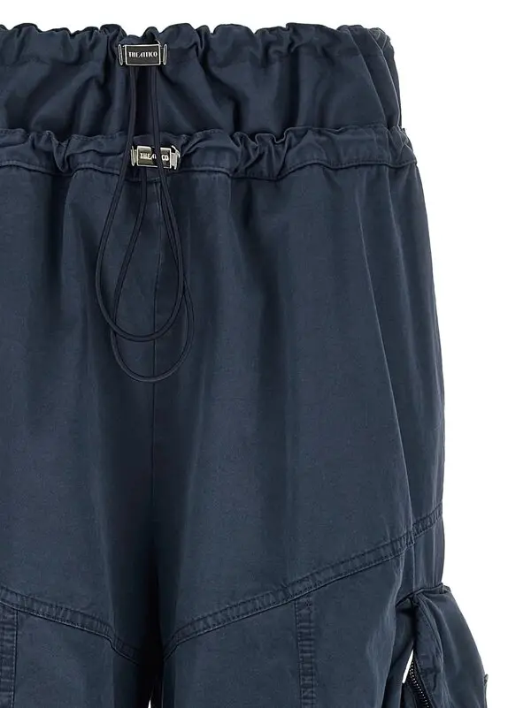Attico Overdyed Cotton Gabardine Parachute Cargo Pants