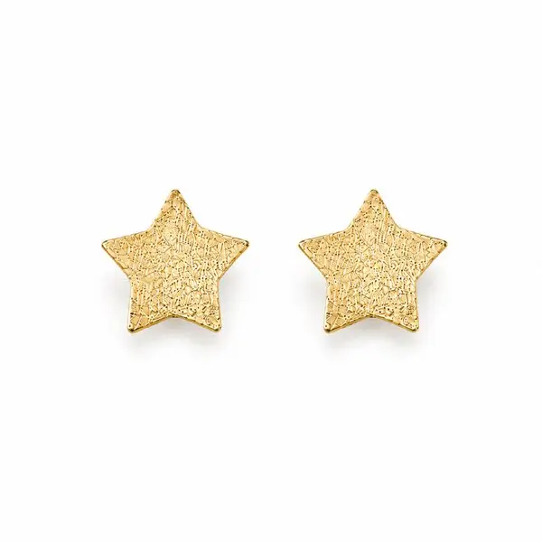 SILVER MOON Plated Sterling Silver Star Earrings