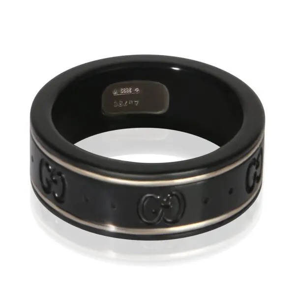 Gucci White Gold Icon Ring