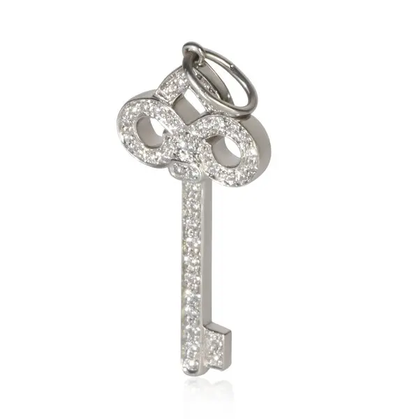 Tiffany & Co. Diamond Mini Fleur De Lis Key Pendant