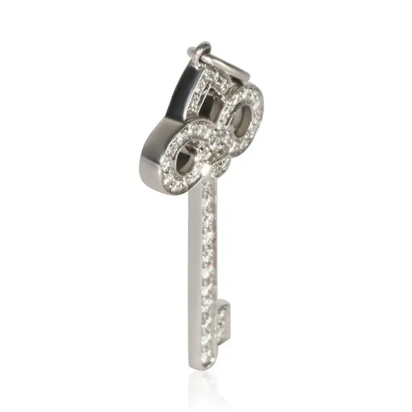 Tiffany & Co. Diamond Mini Fleur De Lis Key Pendant