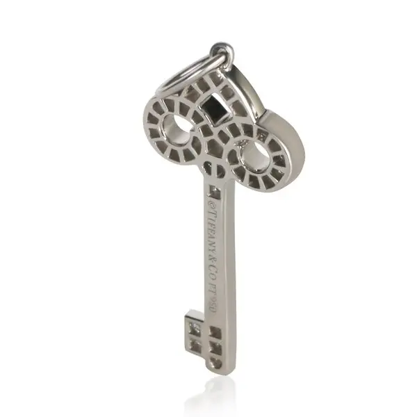 Tiffany & Co. Diamond Mini Fleur De Lis Key Pendant