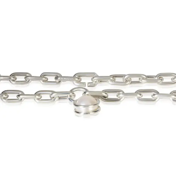 Tiffany & Co. Sterling Silver Hardwear Pearl Wrap Necklace