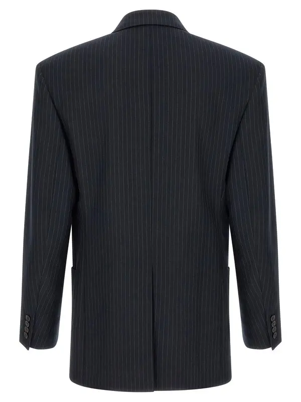 Saint Laurent Pinstriped Double-breasted Blazer