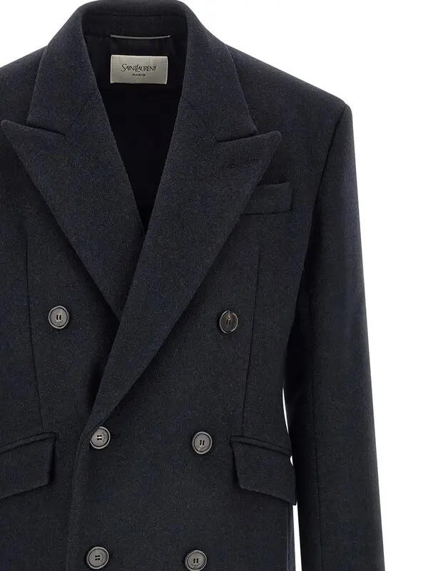 Saint Laurent Double-breasted Coat