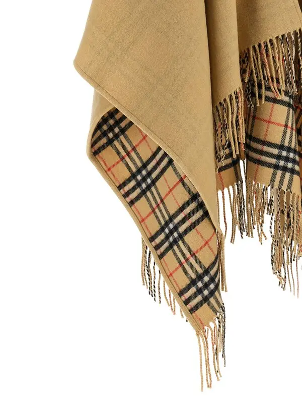 Burberry Check Wool Reversible Cape