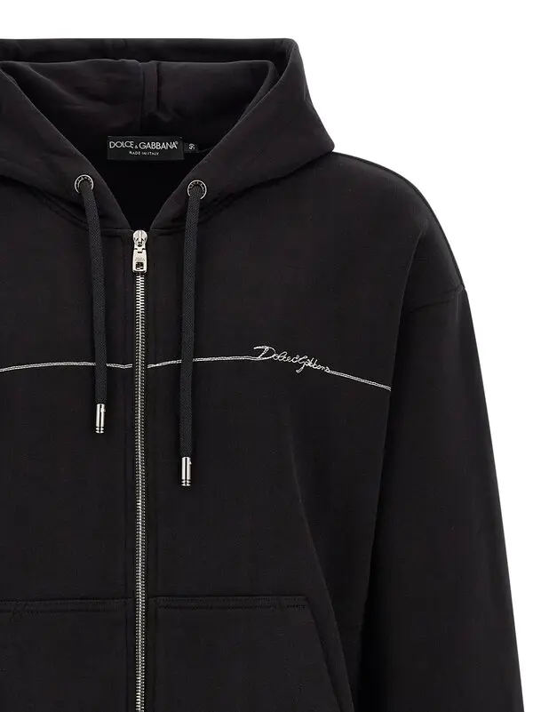 Dolce & Gabbana Logo Embroidery Hoodie