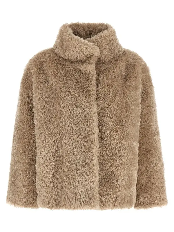 Herno Curled Shearling Effect Coat