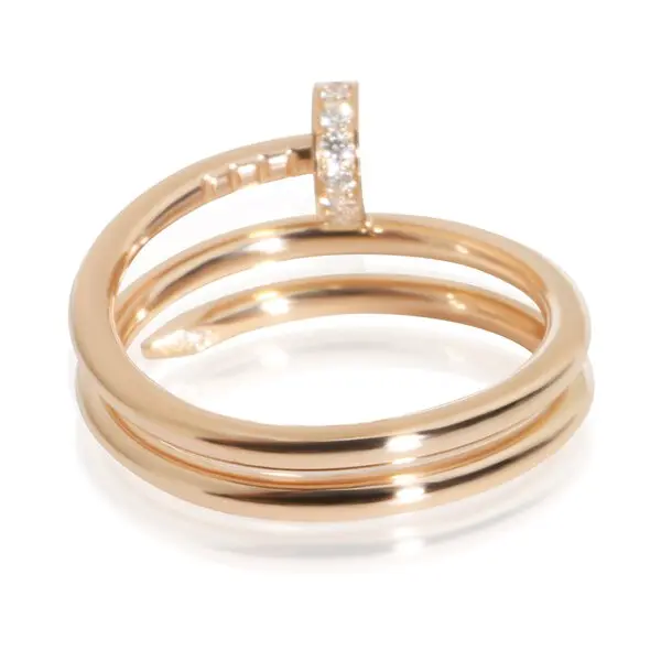 Cartier Rose Gold Diamond Double Small Model Juste Un Clou Ring