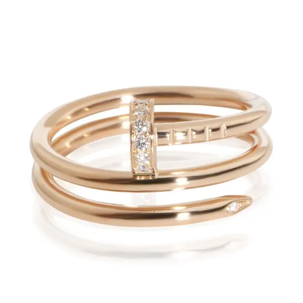 Cartier Rose Gold Diamond Double Small Model Juste Un Clou Ring - Rose_gold