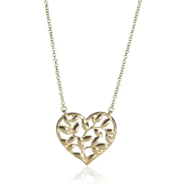 Tiffany & Co. Paloma Picasso Olive Leaf Heart Pendant - Yellow_gold