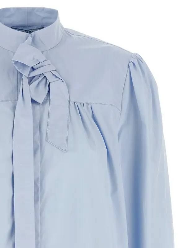 Prada Lavallière Collar Shirt