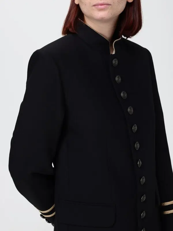 Zadig&Voltaire Vallo Military-style Viscose Blazer With Mandarin Collar